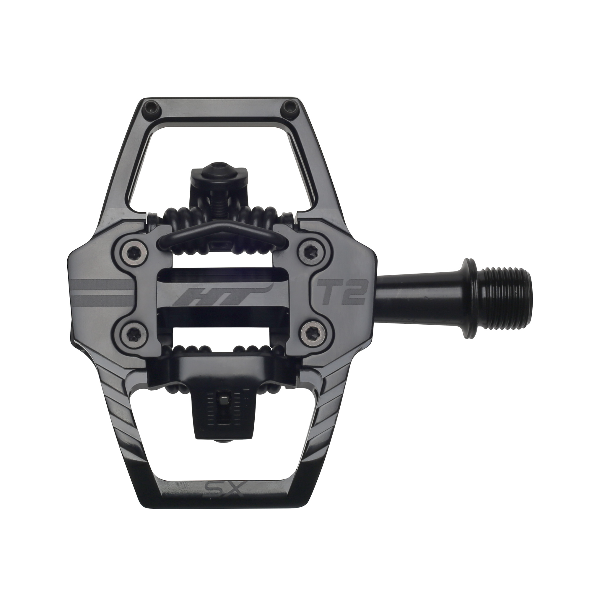 HT Pedals T2-SX Clipless Platform Pedals, CrMo - Stealth Black ...