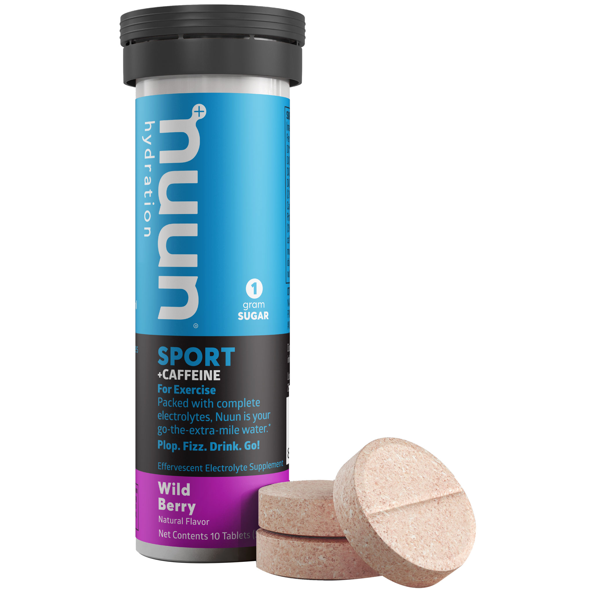 Nuun Sport Hydration + Caffeine Tabs, Wild Berry, 8/Count | Bikeparts.Com