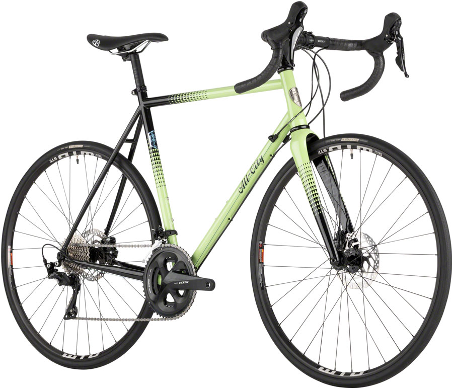 All-City Zig Zag Bike - 700c, Steel, 105, Honeydew Bling, 55cm | Bikeparts.Com