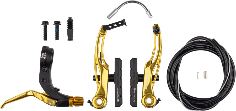 Promax P-1/Click V-Point Linear Pull Brake Kit - 108mm, Gold ...