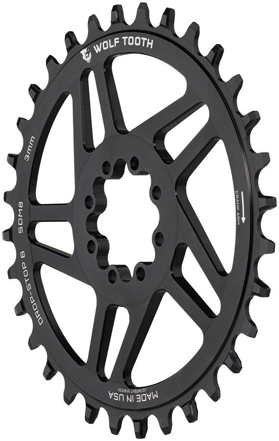 Wolf Tooth Direct Mount Chainring - 36t, SRAM Direct Mount, Drop-Stop B ...