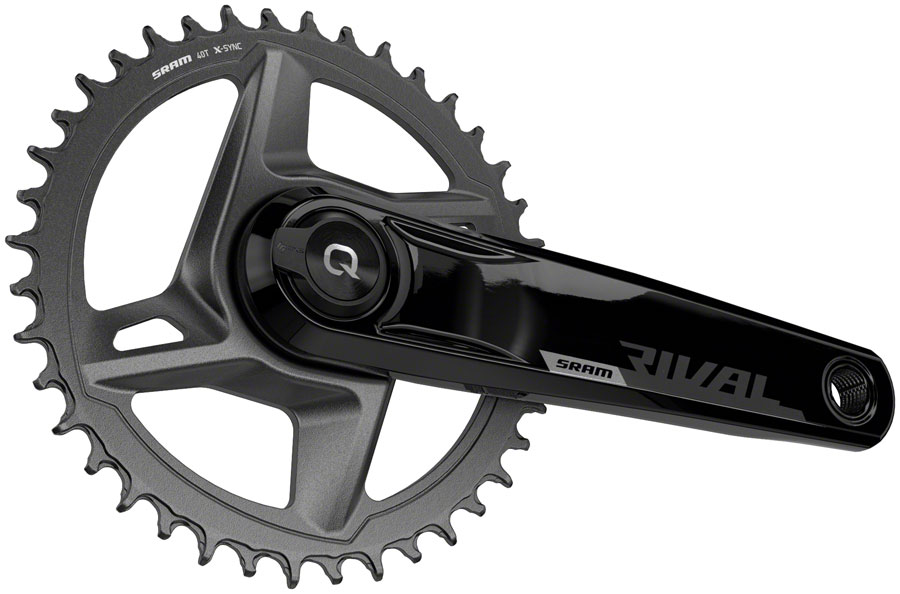 SRAM Rival 1 AXS Wide Power Meter Crankset - 160mm, 12-Speed, 40t, 8-Bolt Direct Mount, DUB ...