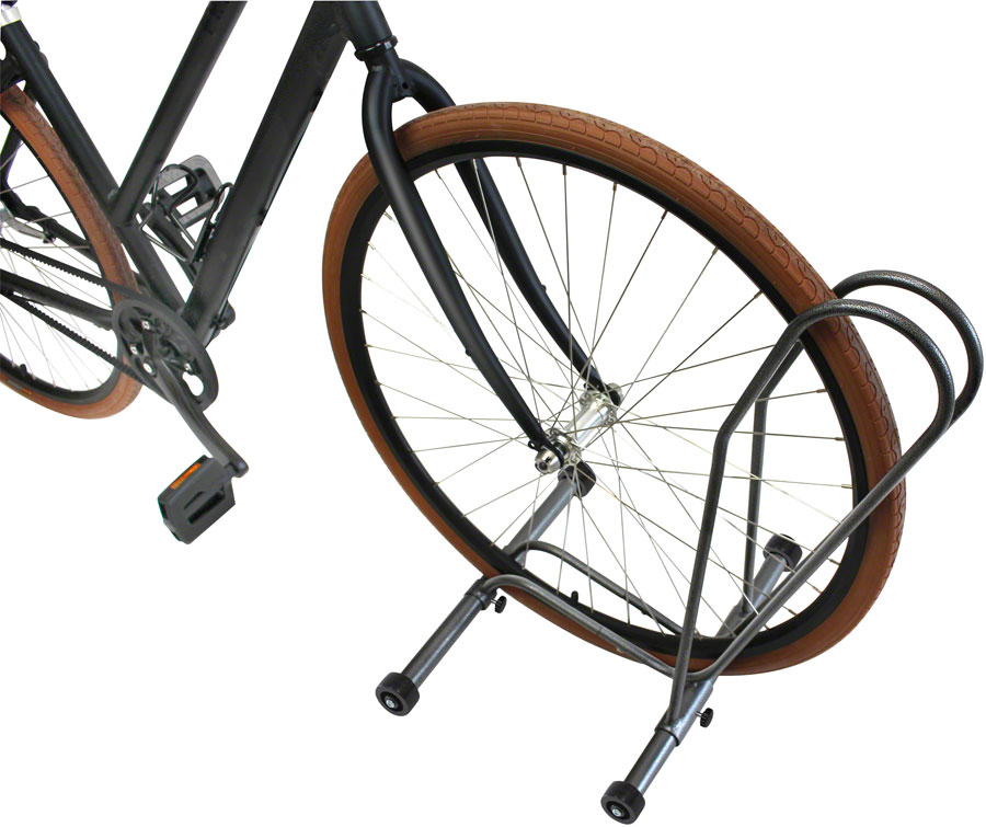 Delta Adjustable Floor Stand with Wheels: Holds One Bike | Bikeparts.Com
