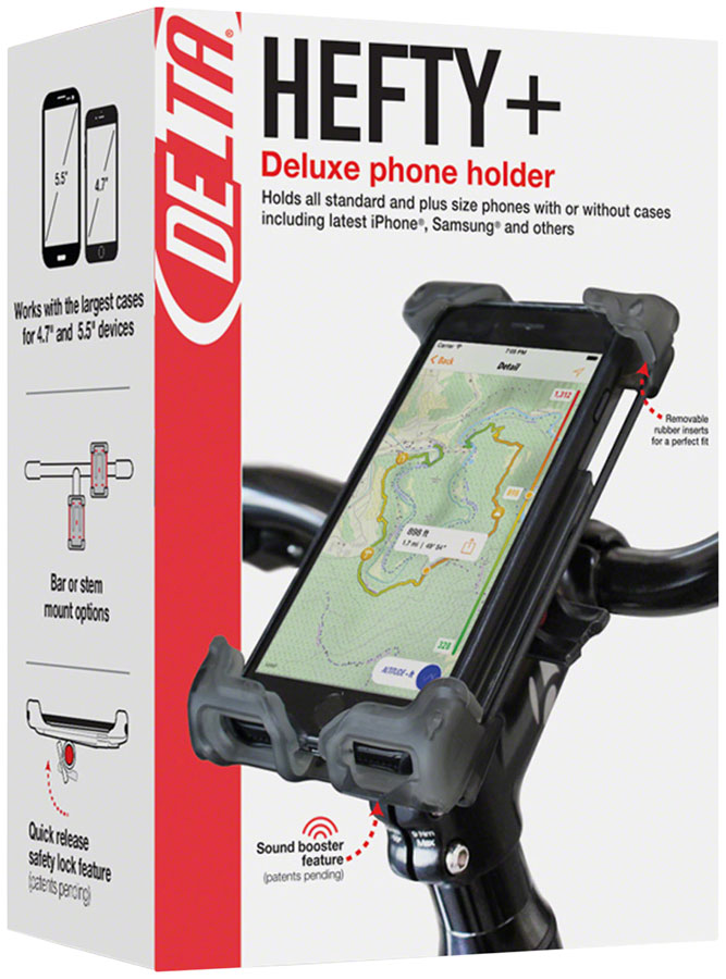 Delta Hefty Holder Plus Smartphone Bike Mount - Clear Gray | Bikeparts.Com