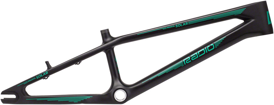 Radio Solar BMX Race Frame - Pro XXL, 21.75" TT, Matt Black / Teal ...