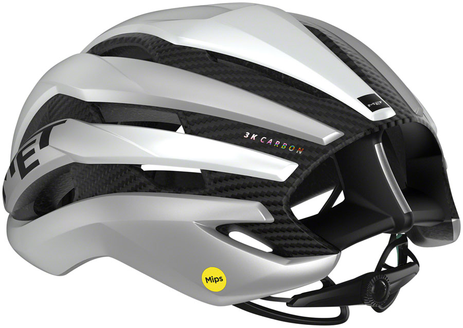 MET Trenta 3K Carbon MIPS Helmet - White/Silver Metallic, Matte, Medium | Bikeparts.Com