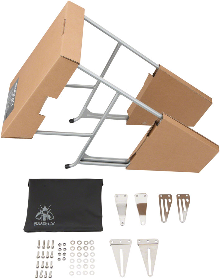 Surly CroMoly Front Rack 2.0: Silver | Bikeparts.Com