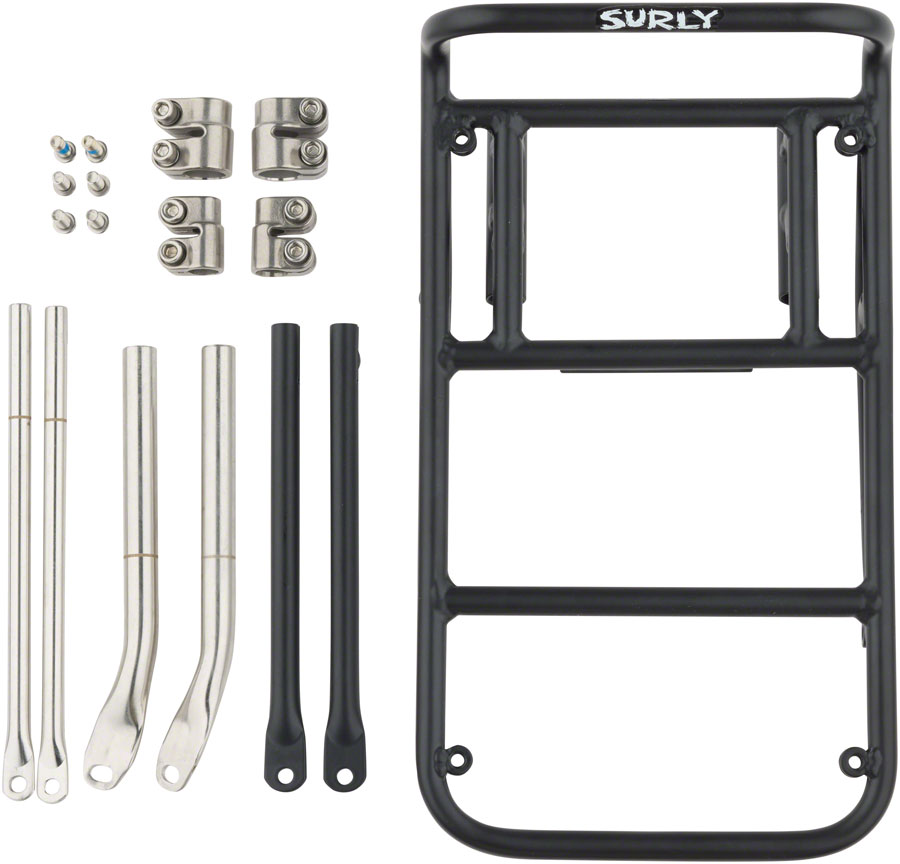 Surly 8-Pack Rack Front Rack - Steel, Black | Bikeparts.Com