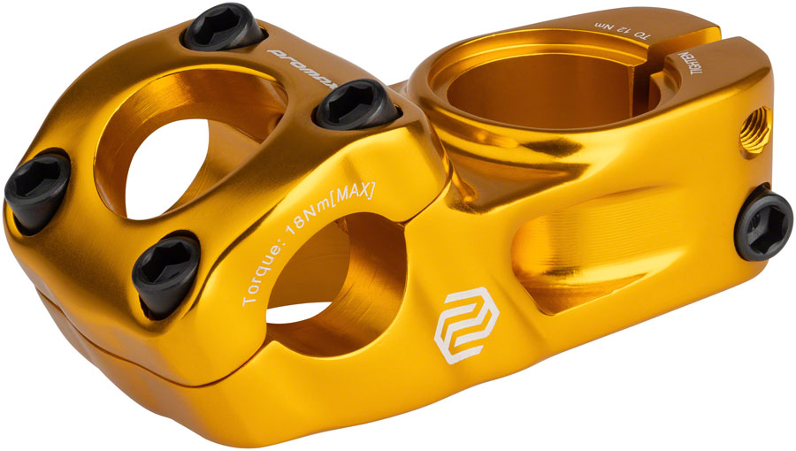 Promax Impact BMX Stem - 48mm, Top Load, Gold | Bikeparts.Com