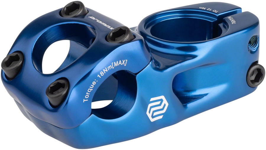 Promax Impact BMX Stem - 48mm, Top Load, Blue | Bikeparts.Com