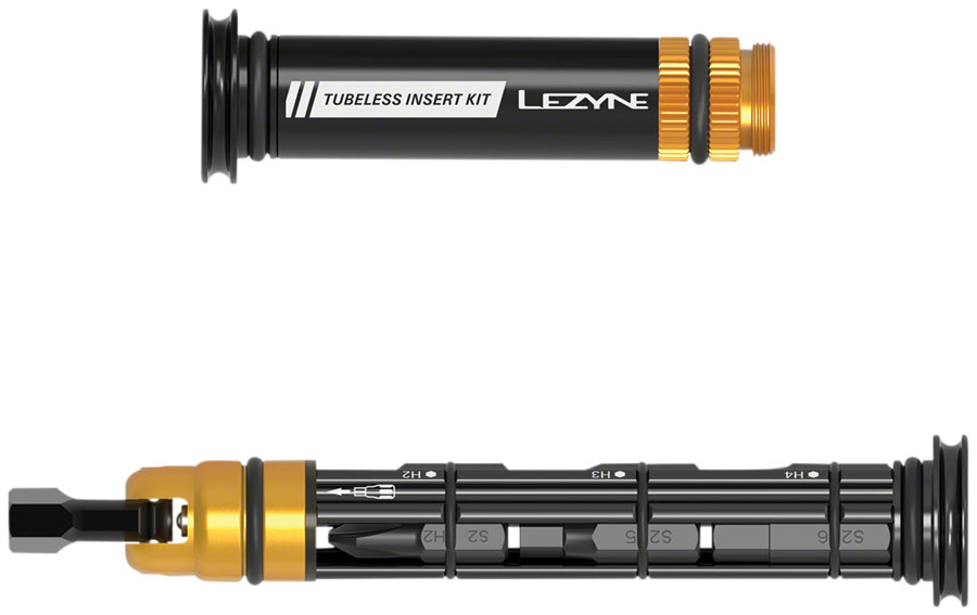 Lezyne Dual Insert Kit Bar-End Mount Multi Tool with Tubeless Plug Tool ...